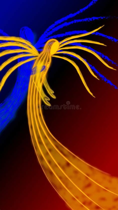 Two Angels Helping Each Other In Ethereal World Stock Illustration