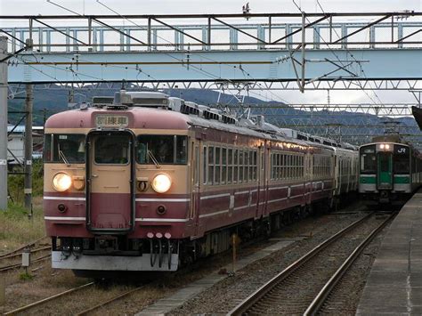 455系訓練車 717系K 4編成仙台白石間にて試運転