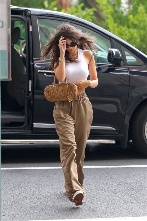 Emily Ratajkowski White Top Braless Boobs Pokies Hot Celebs Home