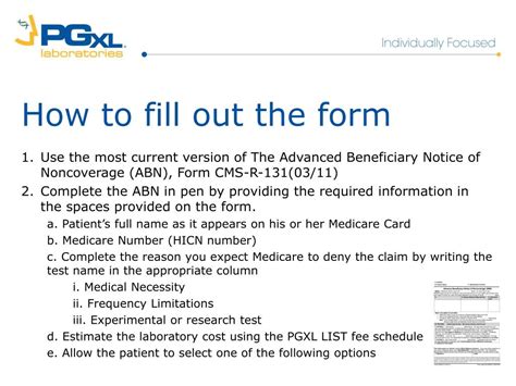 Ppt Leading With Compliance The Advanced Beneficiary Notice Abn Form Powerpoint