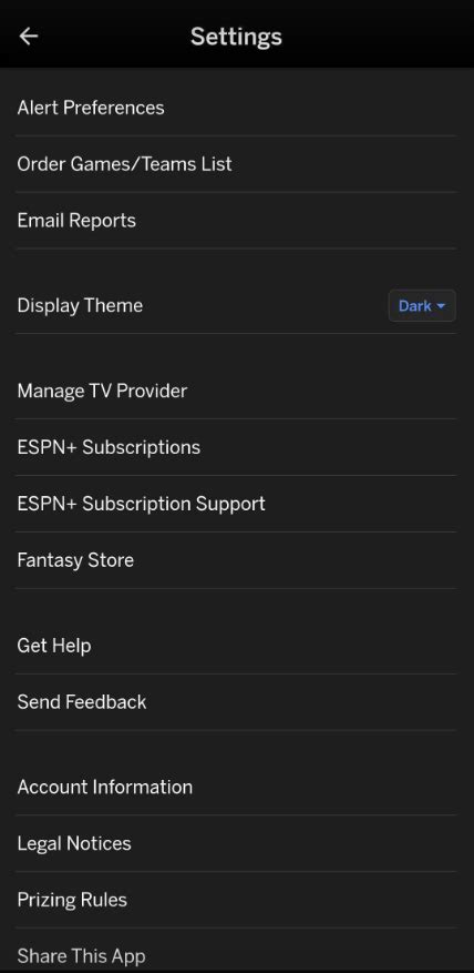 adjusting fantasy alert preferences espn fan support