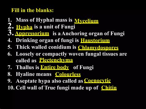 Lecture 7 General Characters Of Fungi Vegetative Structures 1pptx