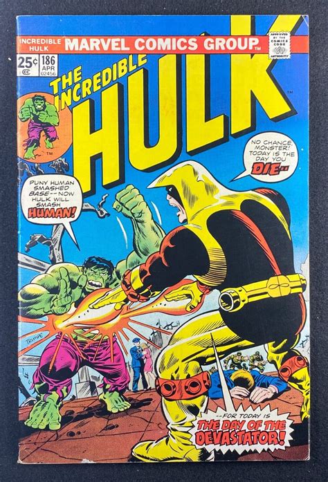 Incredible Hulk 1968 186 FN 6 0 Mark Jeweler Herb Trimpe
