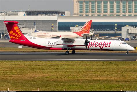 VT SQJ SpiceJet De Havilland Canada DHC 8 402 Dash 8 Photo By Aneesh Bapaye ID 1356729