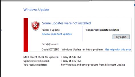 Server R Windows Update EFD Domain Controller Error Paul Arquette