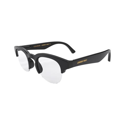Courier Reading Glasses In Rubberised Black London Mole