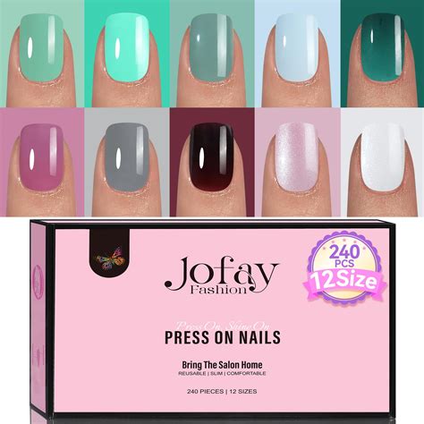 Press On Nails Jofay Fashion False Nails Tips Acrylic Nail Tips 10