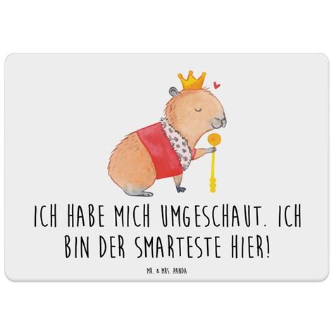 Mr And Mrs Panda Platzset Capybara König Weiß Geschenk Tischsets