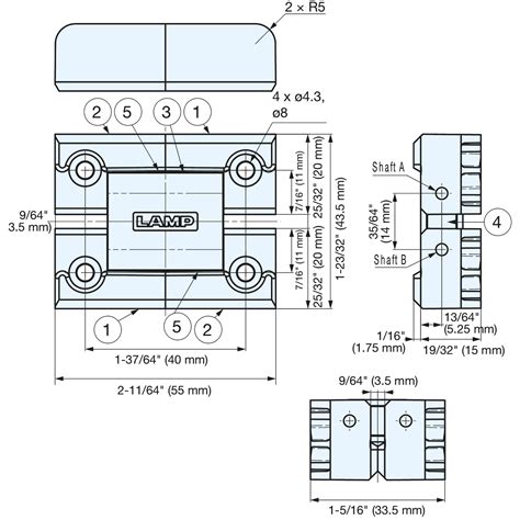 Dual Axis Torque Hinge Hg Tmh1530 Cr Sugatsune America