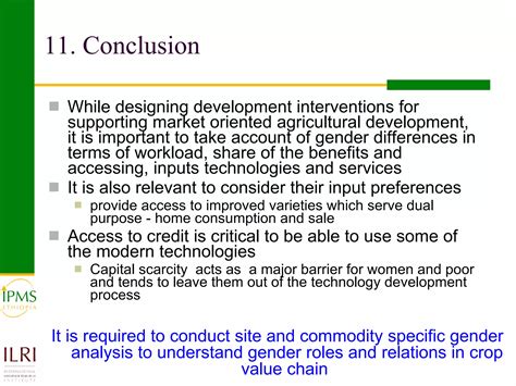The Role Of Gender In Crop Value Chains In Ethiopia Ppt