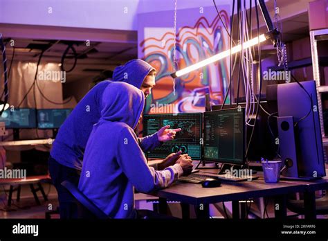 Hackers Cracking Strong Password And Checking Ransomware Code On