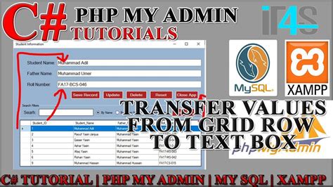 c phpmyadmin tutorial in urdu display selected row from