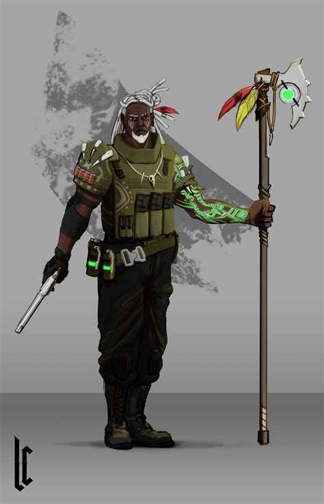 Artstation Tribal Soldier Character Concept Art