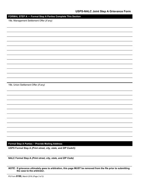 Ps Form 8190 Fill Out Sign Online And Download Fillable Pdf