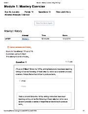 Module Mastery Exercise Pdf Course Hero
