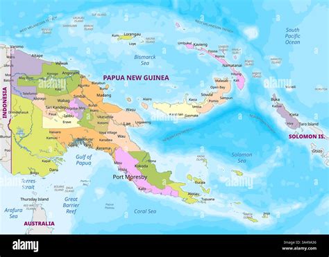 Detailed Political Map Of Papua New Guinea Ezilon Maps 2200x1726