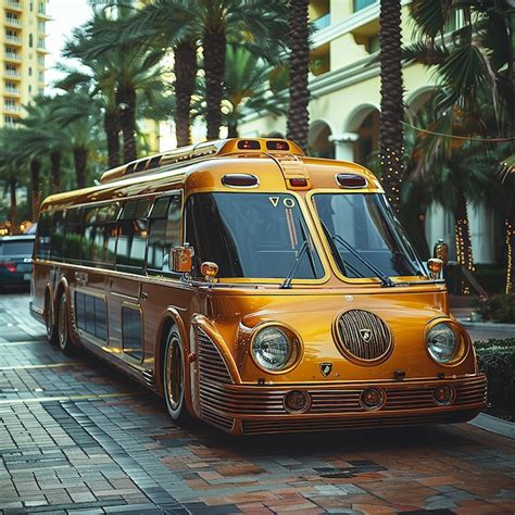 Photo Of Lamborghini Public Bus In Urban Setting Premium Ai Generated Image