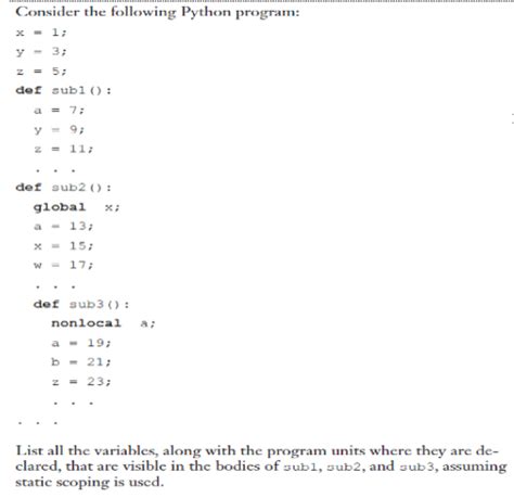 Solved Consider The Following Python Program X Y Z Chegg Com