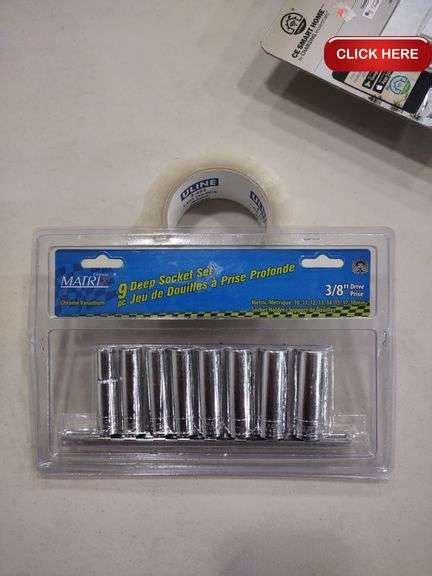 Matrix 38 9pc Metric Deep Socket Set Rideau Auctions