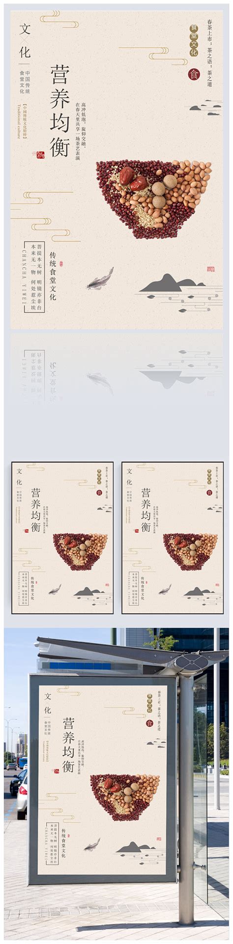食堂文化展板设计之营养均衡