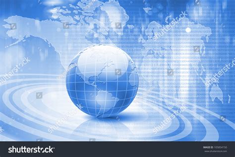 지구와 컴퓨터 물체의 기술 배경 스톡 일러스트 105854150 Shutterstock
