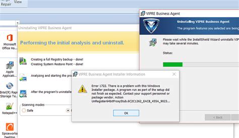 Vipre Error 1722 Cannot Uninstall Security Spiceworks Community