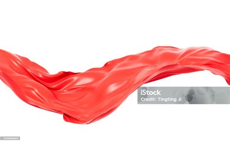 빨간색 추상 흐르는 천 3d 렌더링 비단에 대한 스톡 사진 및 기타 이미지 비단 빨강 공중 Istock