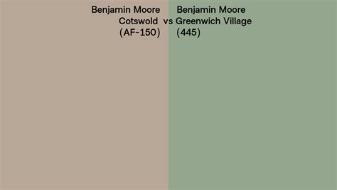 Benjamin Moore Cotswold Vs Greenwich Village Side By Side Comparison