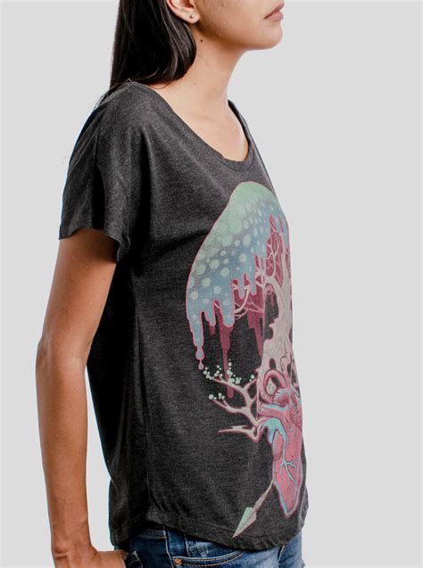 Empathy Multicolor On Heather Black Triblend Womens Dolman T Shirt