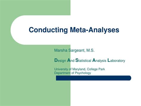 Ppt Conducting Meta Analyses Powerpoint Presentation Free Download Id 4820844