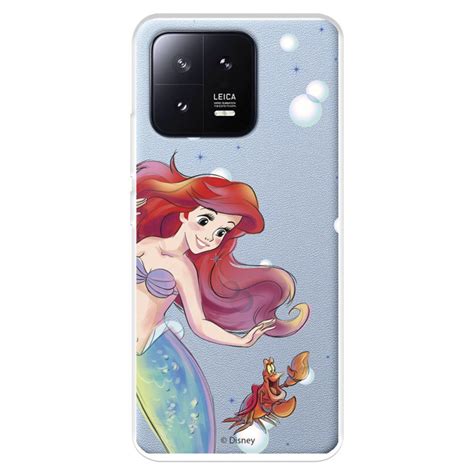 Capa Oficial Disney Ariel E Sebastian Bubbles Para Xiaomi 13 A