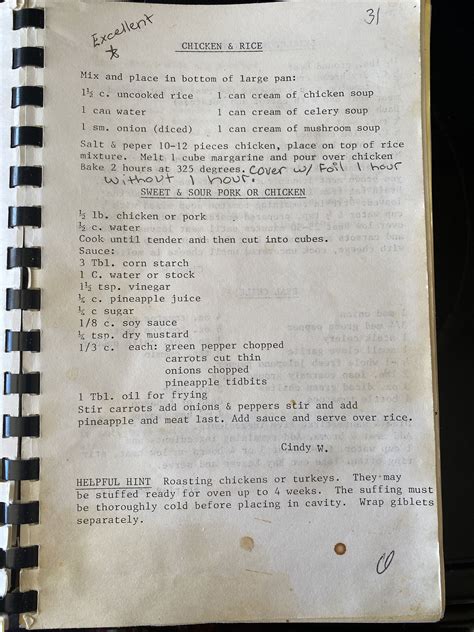 Vintage Recipe Book