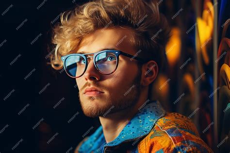 Woman Wearing Glasses And Observing Premium Ai Generated Image