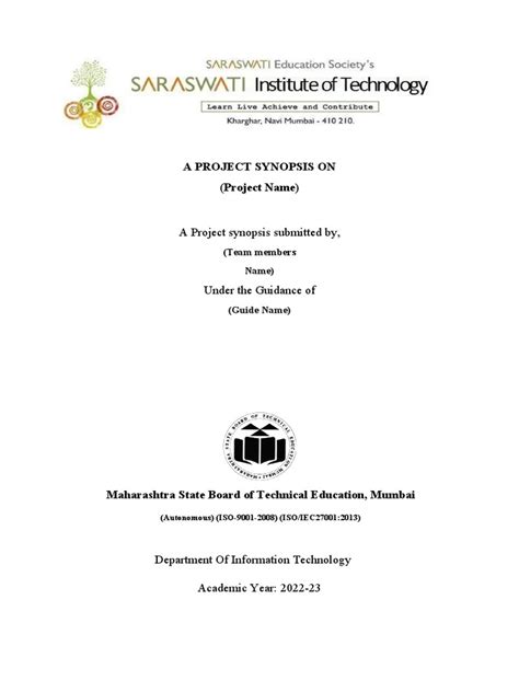 synopsis format pdf typography graphic design