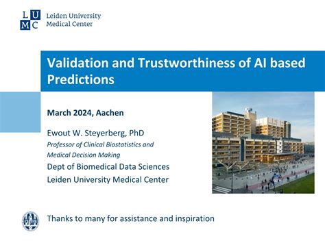 Trustworthiness Of Ai Based Predictions Aachen 2024 Ppt