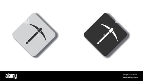 Pickaxe Icon Mining Tool Symbol Pick Axe Icon Vector Illustration