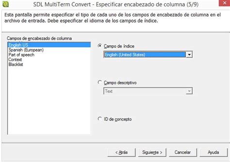 creating databases on multiterm from an excel glossary