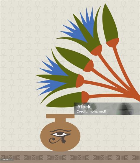 Egypte Ancienne Fleurs De Lotus Le Symbole Pharaonique Illustration
