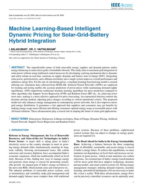 Ieeeaccesslatextemplate Pdf Machine Learning Electrical Grid