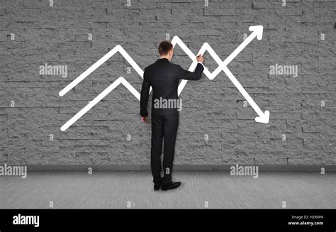 Man Drawing Graph Stock Photo Alamy