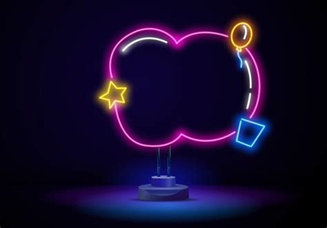 Premium Vector Vector Realistic Isolated Neon Sign Of Balloon Frame