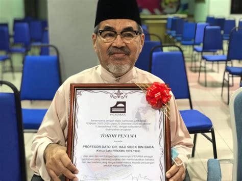 Prof Datuk Dr Sidek Baba Dinobat Tokoh Penama