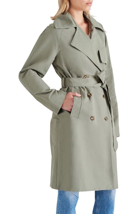 Steve Madden Double Breasted Cotton Blend Trench Coat Nordstromrack