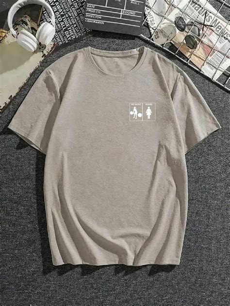 エクササイズパターンのトレンディなtシャツ プラスサイズの快適な夏のグラフィックティー ビッグ＆トールマン用 Temu Japan