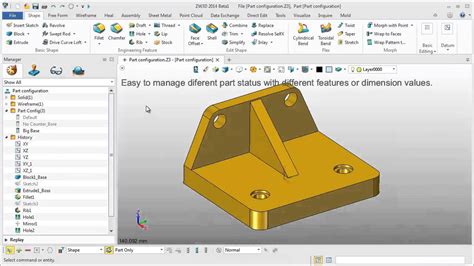 Part Configuration Zw3d 2014 Youtube