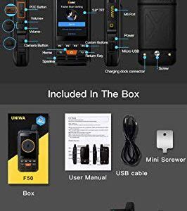 UNIWA Alps F50 Zello PTT Walkie Talkie 2 8 Inches Touch Screen Quad