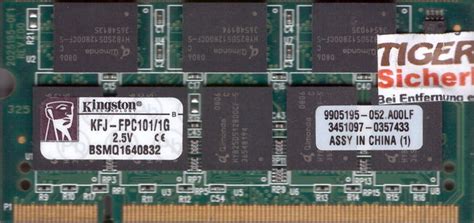 Kingston Kfj Fpc101 1g Pc 2700 1gb Ddr1 333mhz Sodimm 9905195 052 A00l