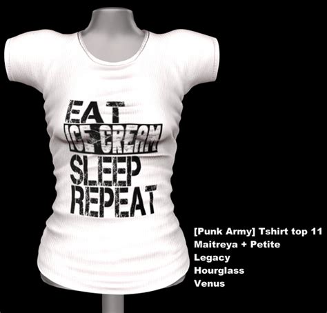 Second Life Marketplace Punk Army Tshirt Top 11 Demo