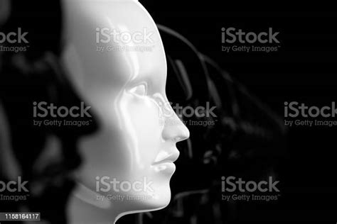 초점 여성 인형 얼굴의 많은 동일한 검은 색추 배경 그 중 하나는 초점과 흰색 색상 3d 그림에서 강조 강조 스포츠 레이스에 대한 스톡 사진 및 기타 이미지 Istock