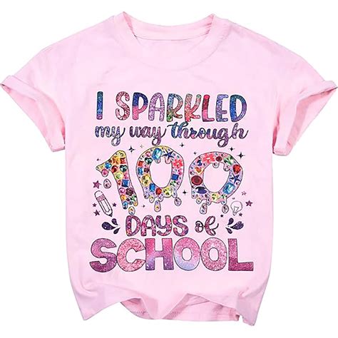 Back To School Clothes For Teen Girls Cartoon Print Cute Short Sleeve